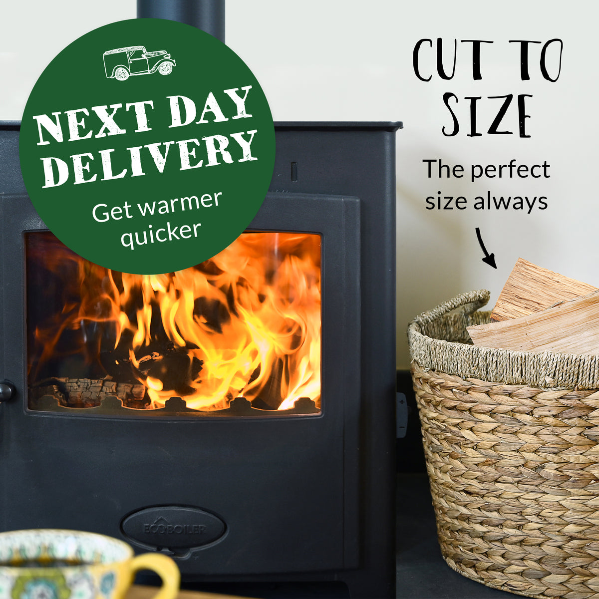 Kiln Dried Hardwood Fire Logs for Wood Burners, Free Delivery – Logpile